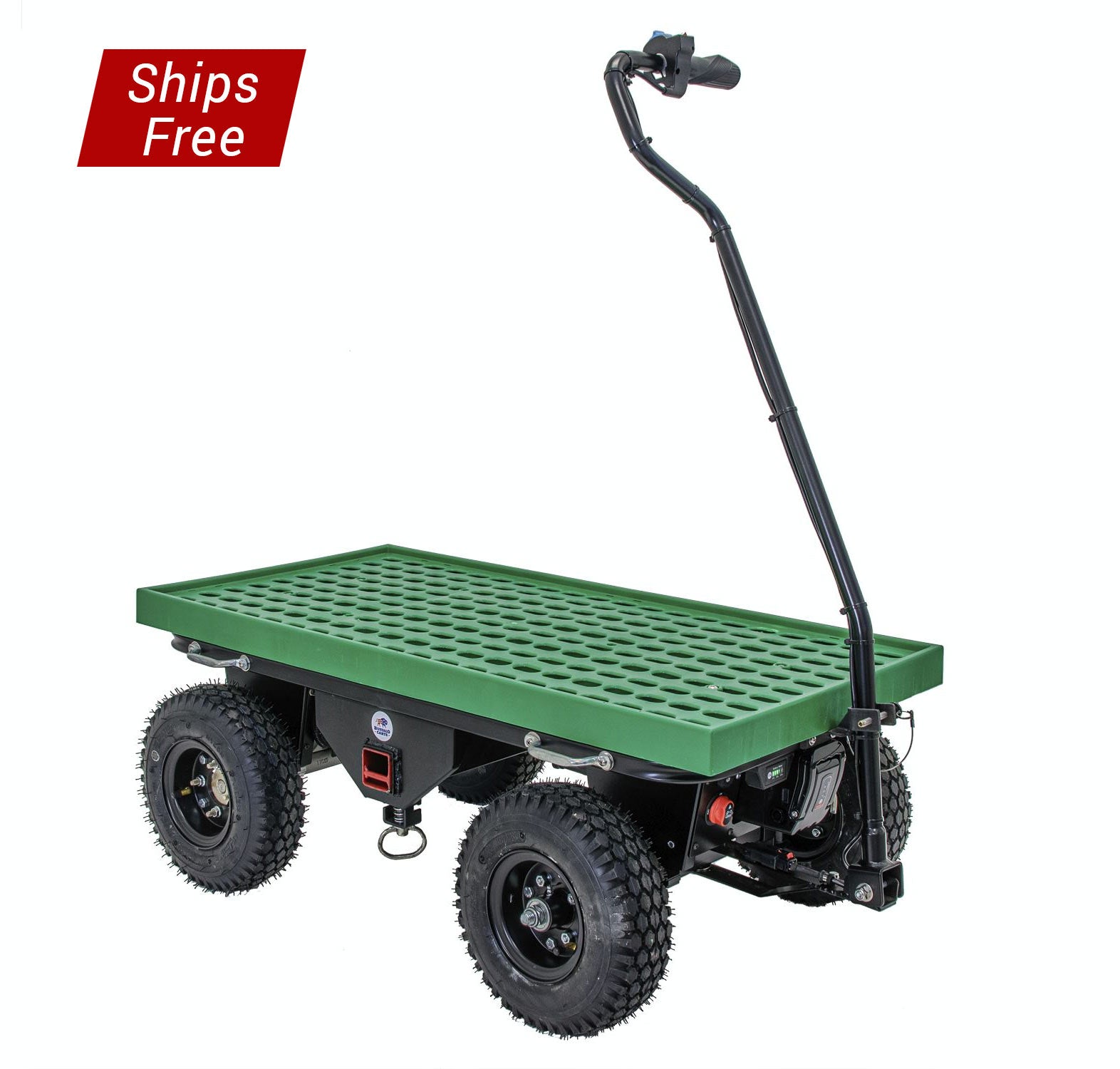 FLATBED CART Battery Powered with Hitch System – Buffalo Carts